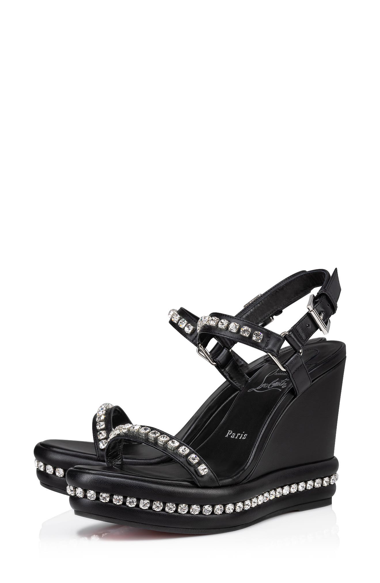 Christian Louboutin Pyrastrass Crystal Embellished Wedge Sandal (Women ...