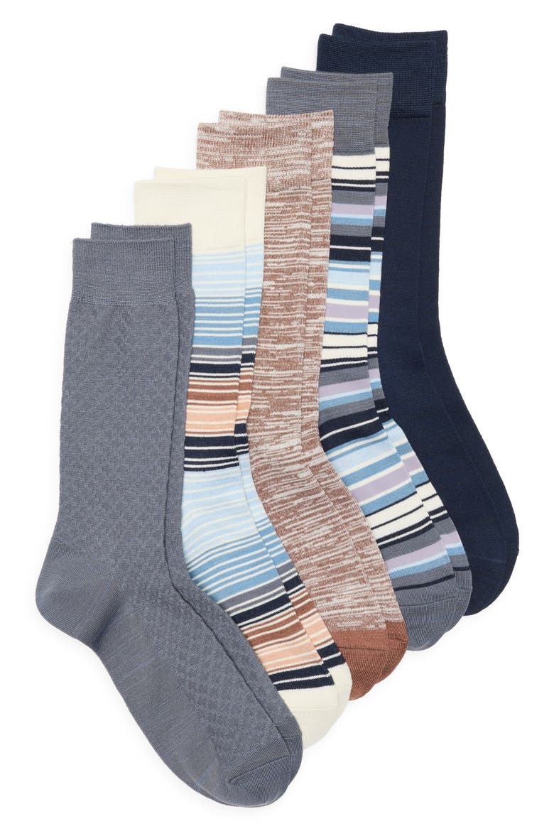 5-Pack Assorted Ultrasoft Feeder Stripe Crew Socks (Men) | Nordstromrack