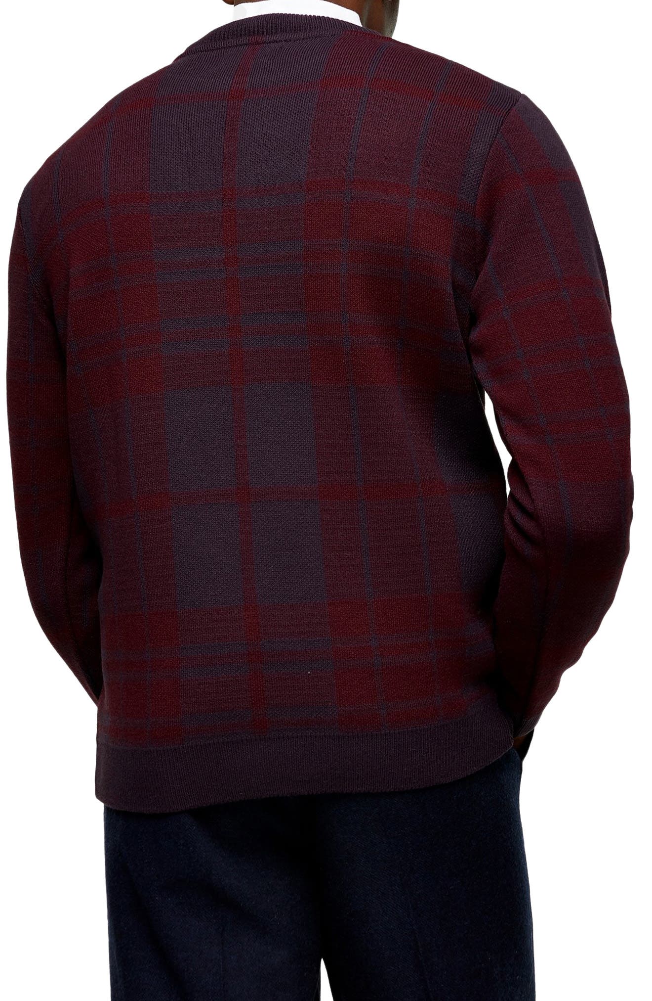 Topman Exploded Check Crewneck Sweater | Nordstrom