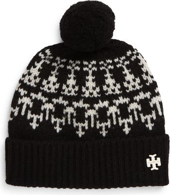 Tory Burch Fair Isle Merino Wool Beanie | Nordstrom