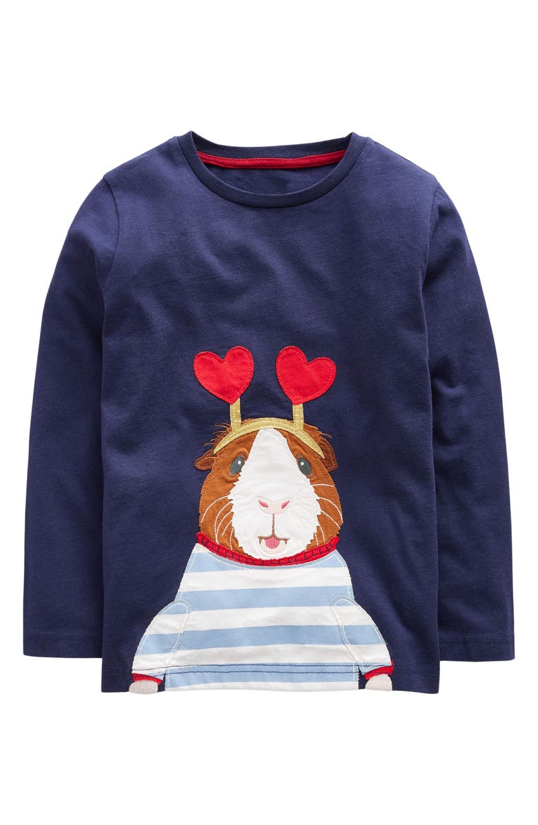 Mini Boden Kids' Guinea Pig Appliqué Cotton T-Shirt | Nordstrom