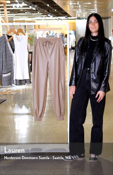 Ming Wang Faux Leather Joggers | Nordstromrack
