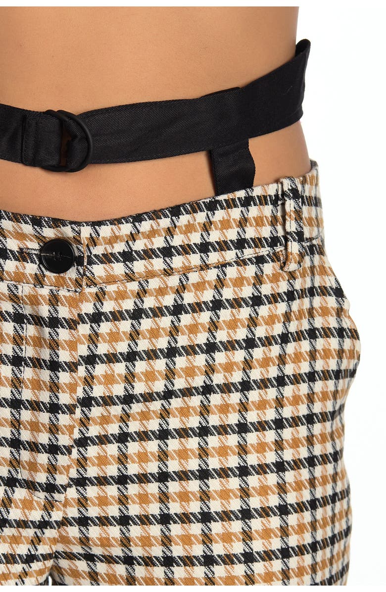 CURRENT AIR Plaid Caged Harness Belt Pants | Nordstromrack