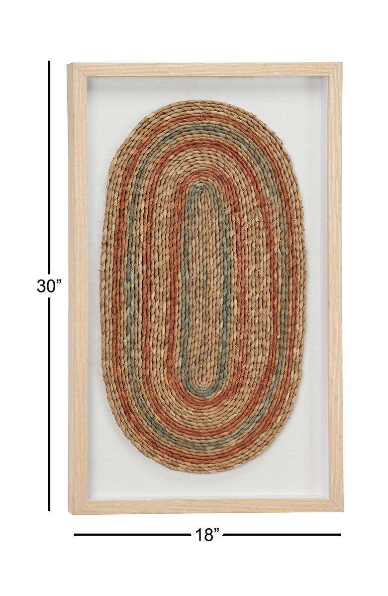 GINGER BIRCH STUDIO Large Rectangular Shadow Box & Oval Earth Tone Rope ...