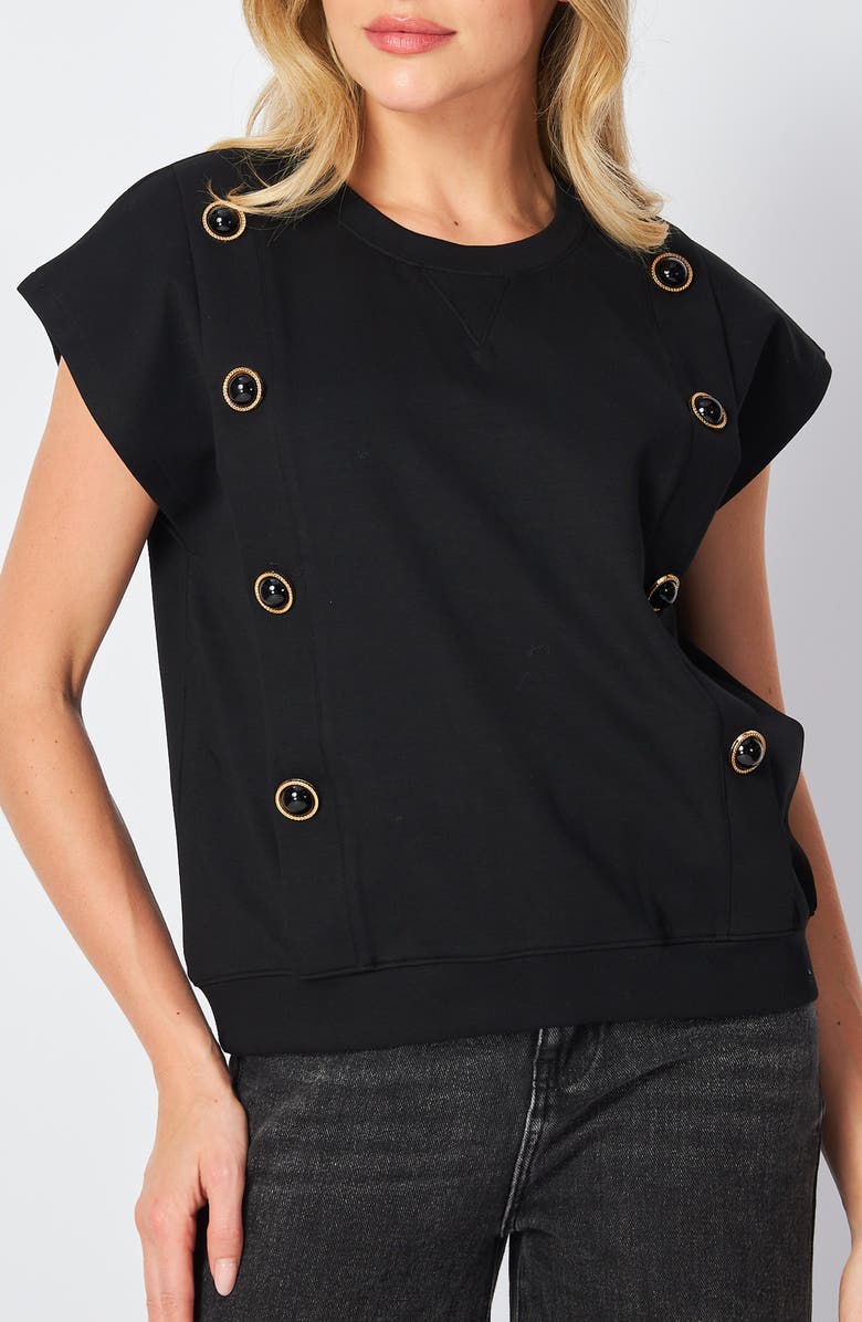 BLUEGREY Button Side Cap Sleeve Top | Nordstromrack