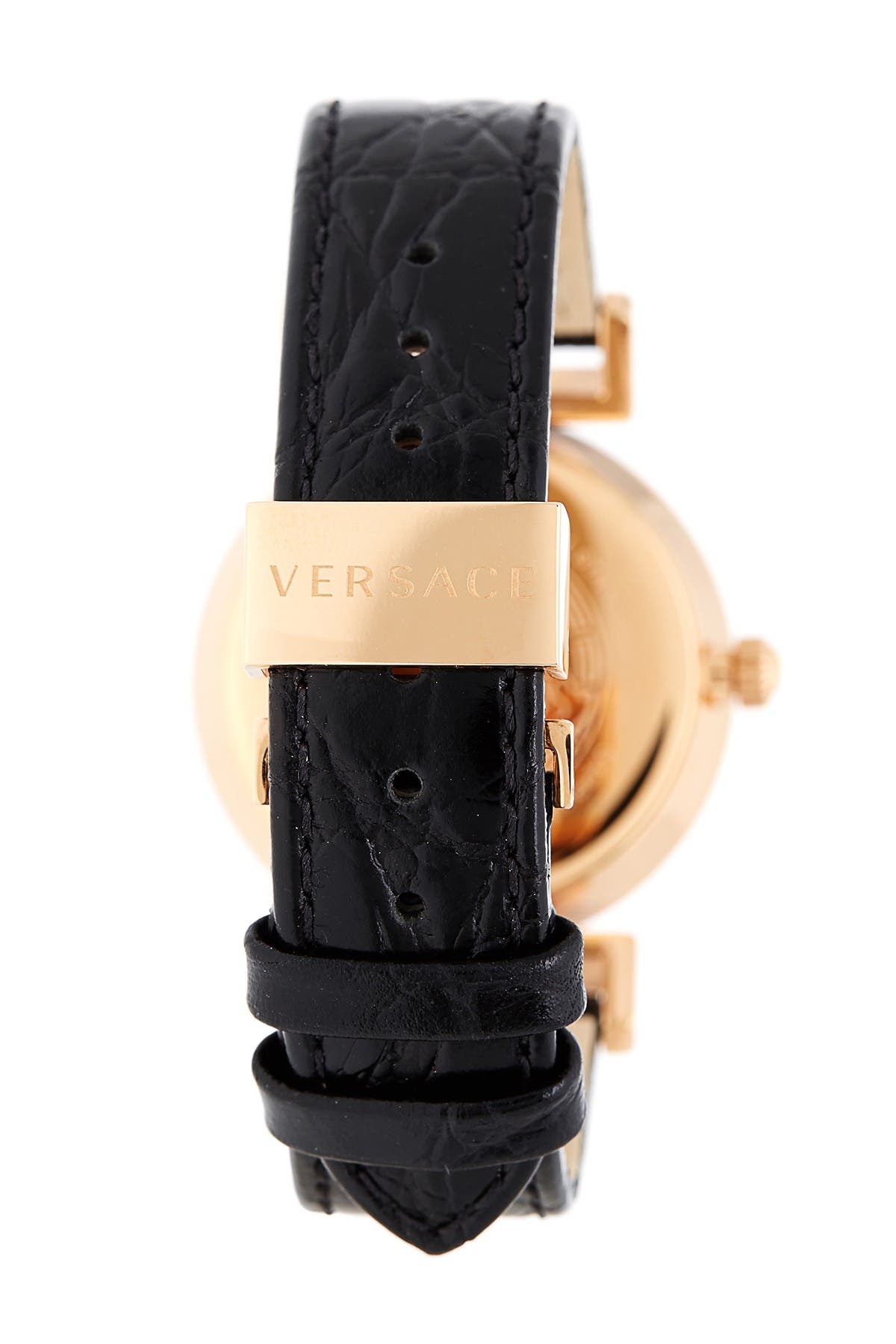 Versace Women's Vanity Croc Embossed Leather Strap Watch | Nordstromrack