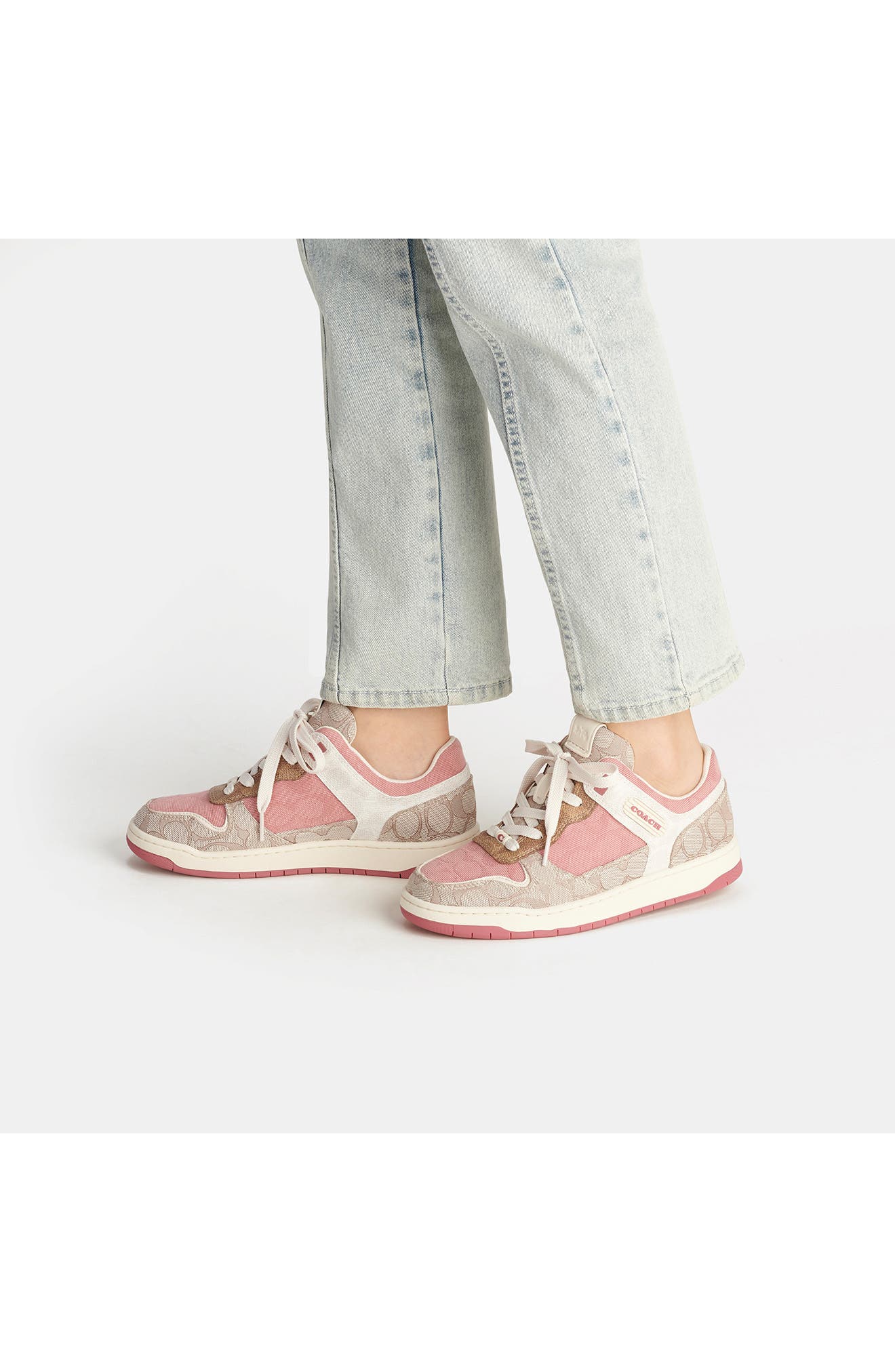 COACH C201 Mixed Media Signature Sneaker (Women) | Nordstromrack