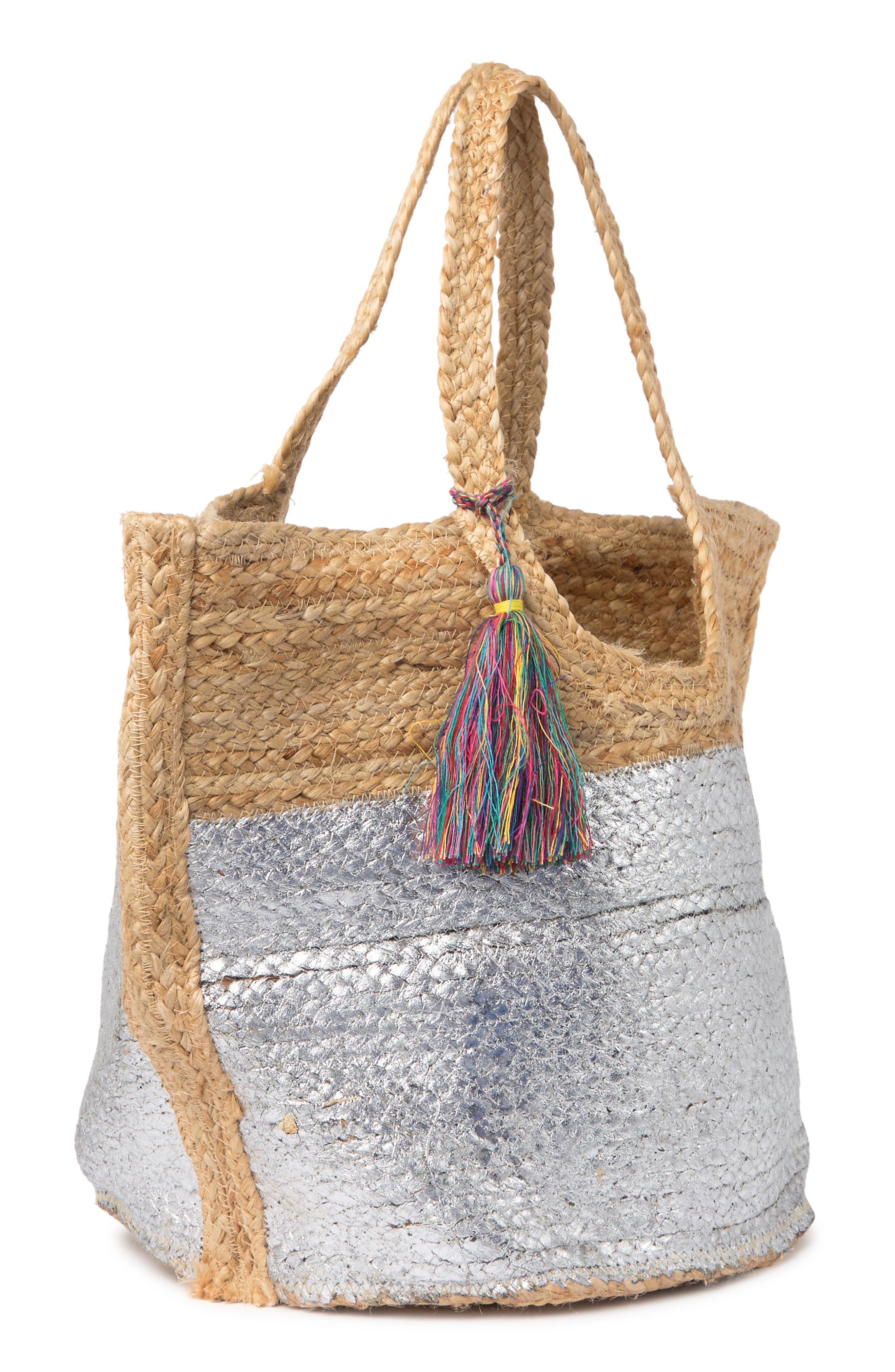 MAGID Beautiful Burlap Straw Tote Bag | Nordstromrack