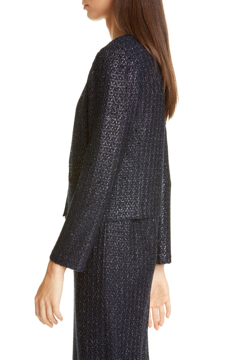 Beaded Metallic Texture Knit Jacket (Women) | Nordstromrack