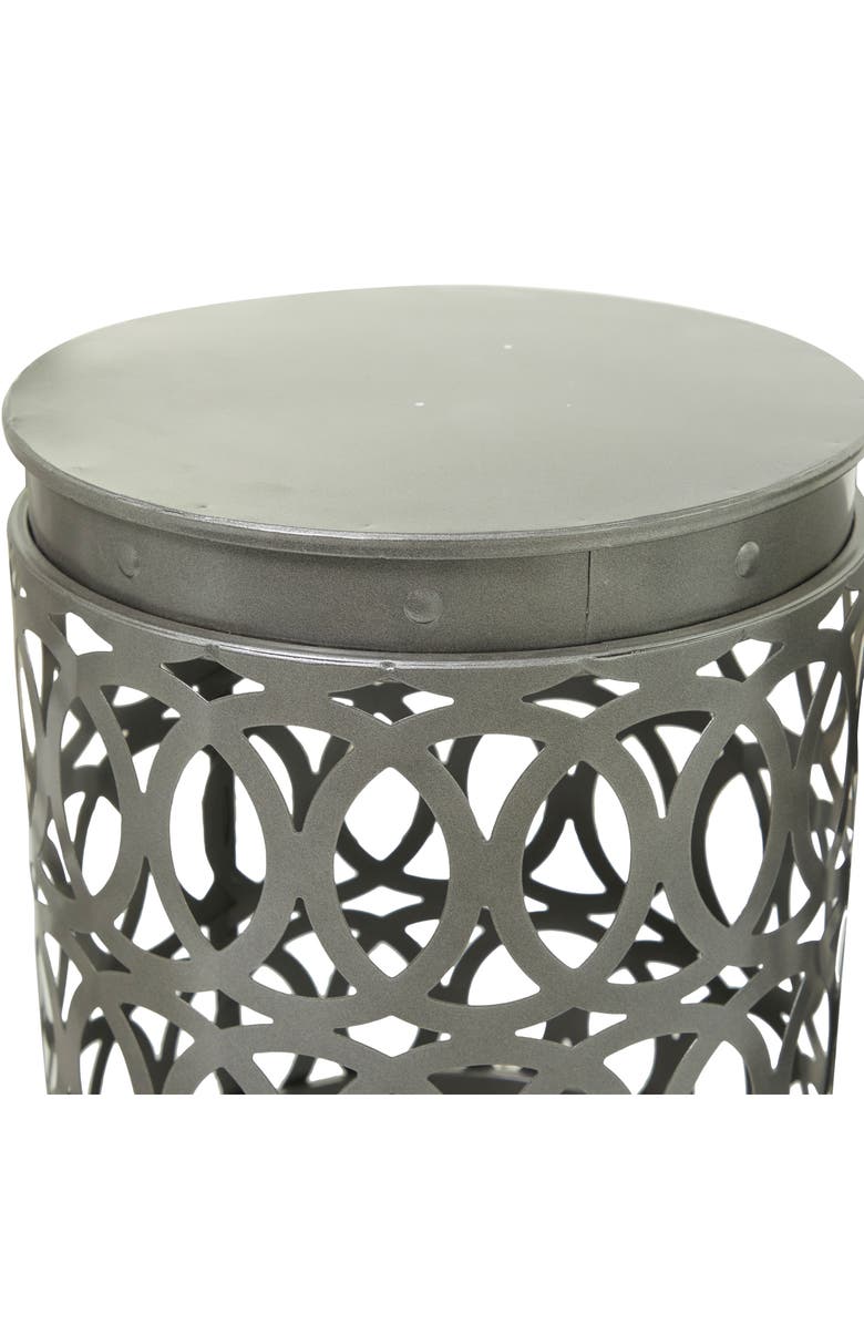 WILLOW ROW Multicolored Metal Contemporary Geometric Accent Table with ...
