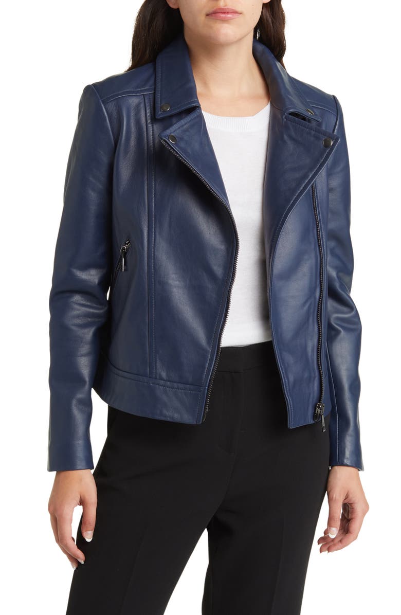 Ted Baker London Ellaar Leather Moto Jacket | Nordstromrack