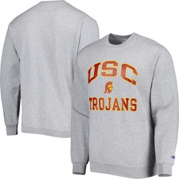 Champion Men's Champion Heather Gray USC Trojans High Motor Pullover ...