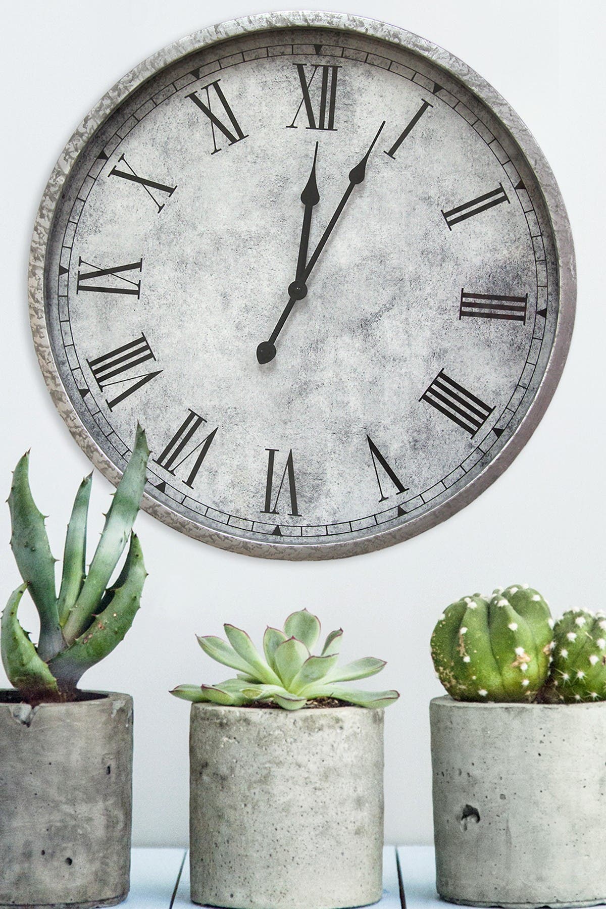STRATTON HOME DECOR Silver Gaston Wall Clock | Nordstromrack