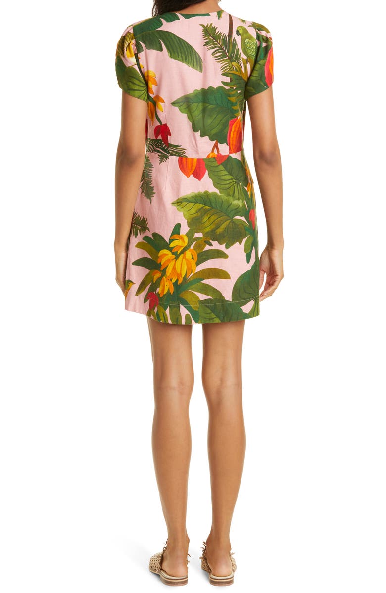 FARM Rio Pink Cocoa Forest Cutout Mini Dress | Nordstrom