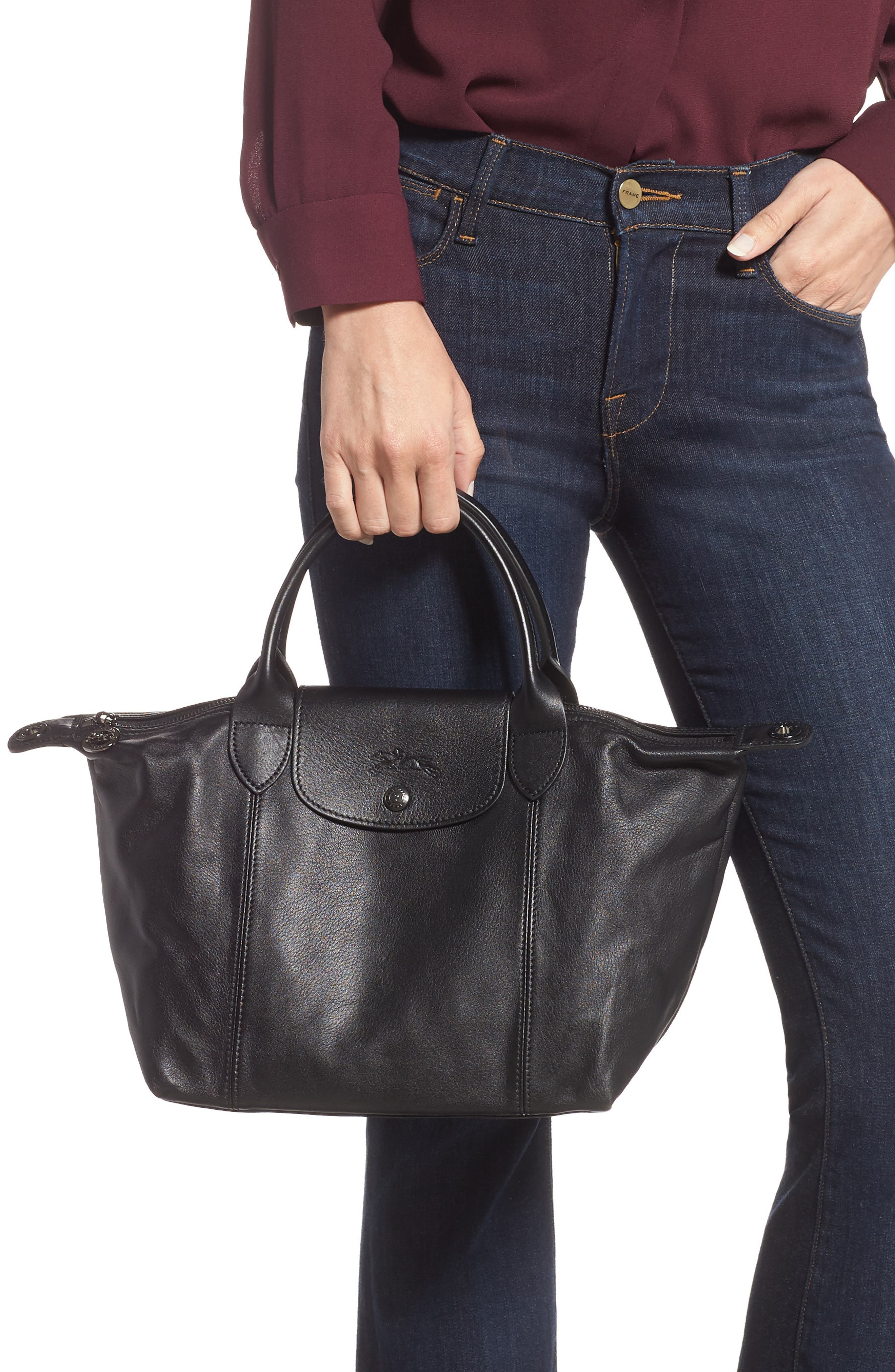 Longchamp Le Pliage Cuir Leather Shoulder Bag | Nordstrom