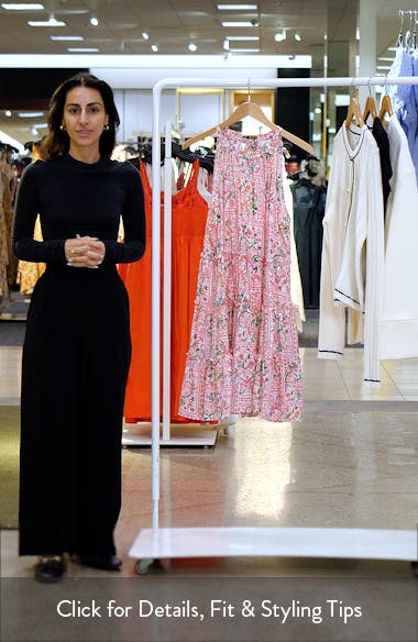 CeCe Floral Tiered Trapeze Dress | Nordstromrack