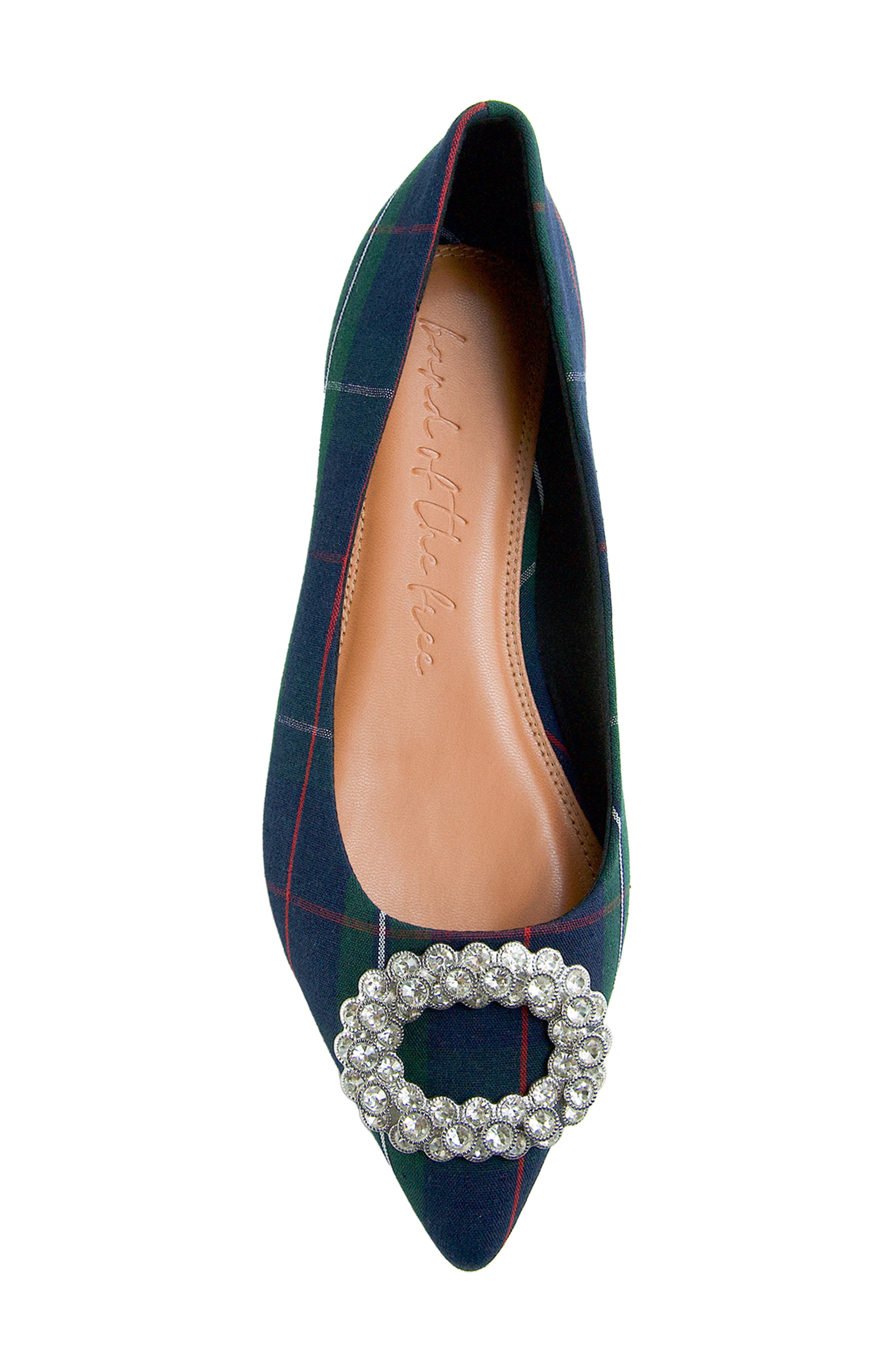 band of the free Blossom Plaid Pointed Toe Flat (Women) | Nordstrom