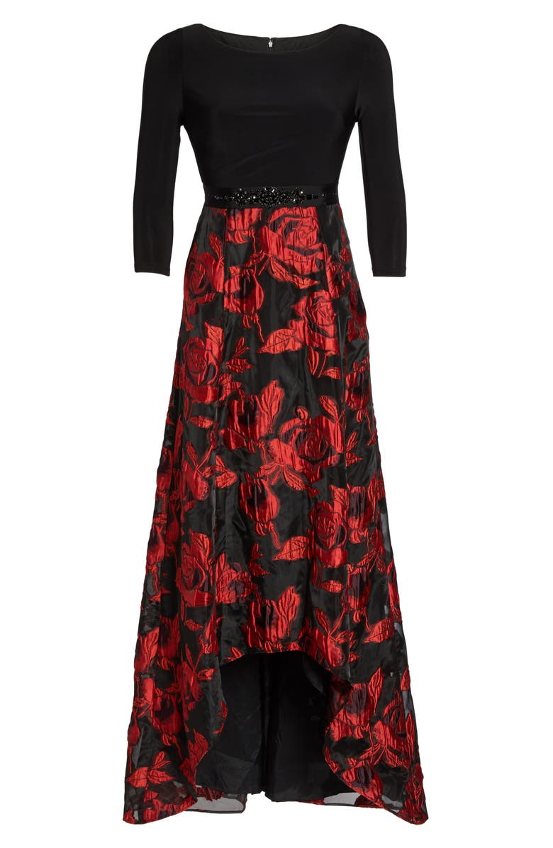 Adrianna Papell Rose Organza High/Low Maxi Dress | Nordstrom