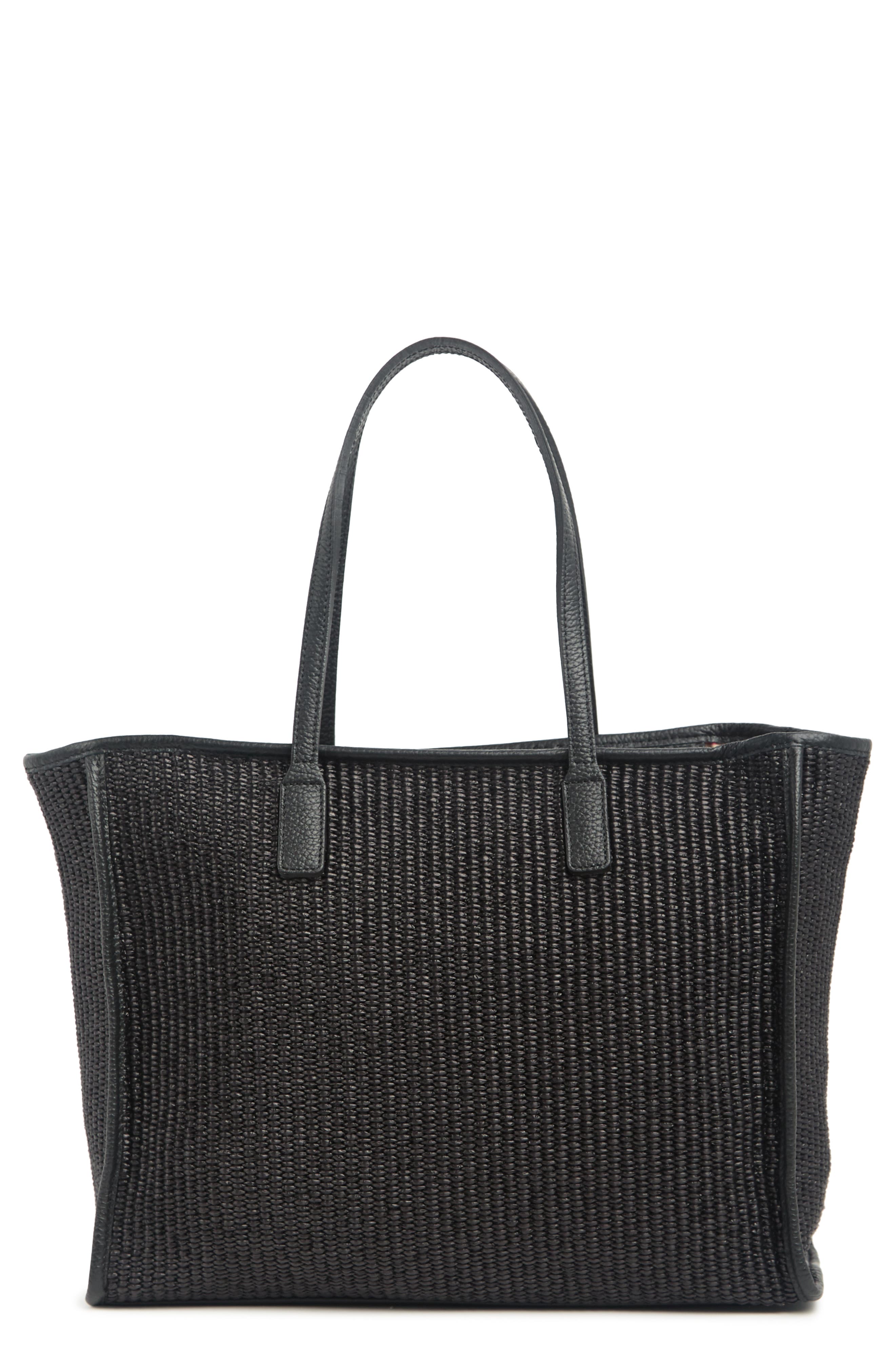 Persaman New York Andrea Leather Trim Raffia Tote | Nordstromrack