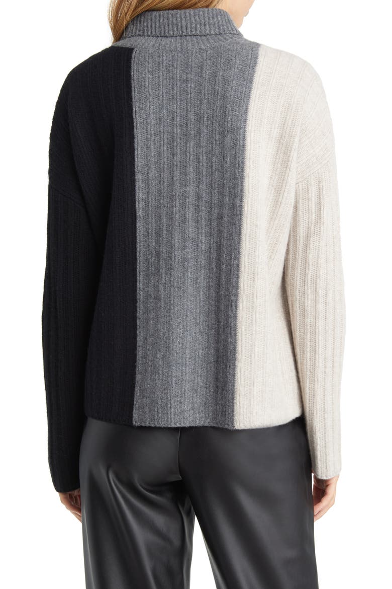 Colorblock Wool & Cashmere Turtleneck Sweater (Women) | Nordstrom