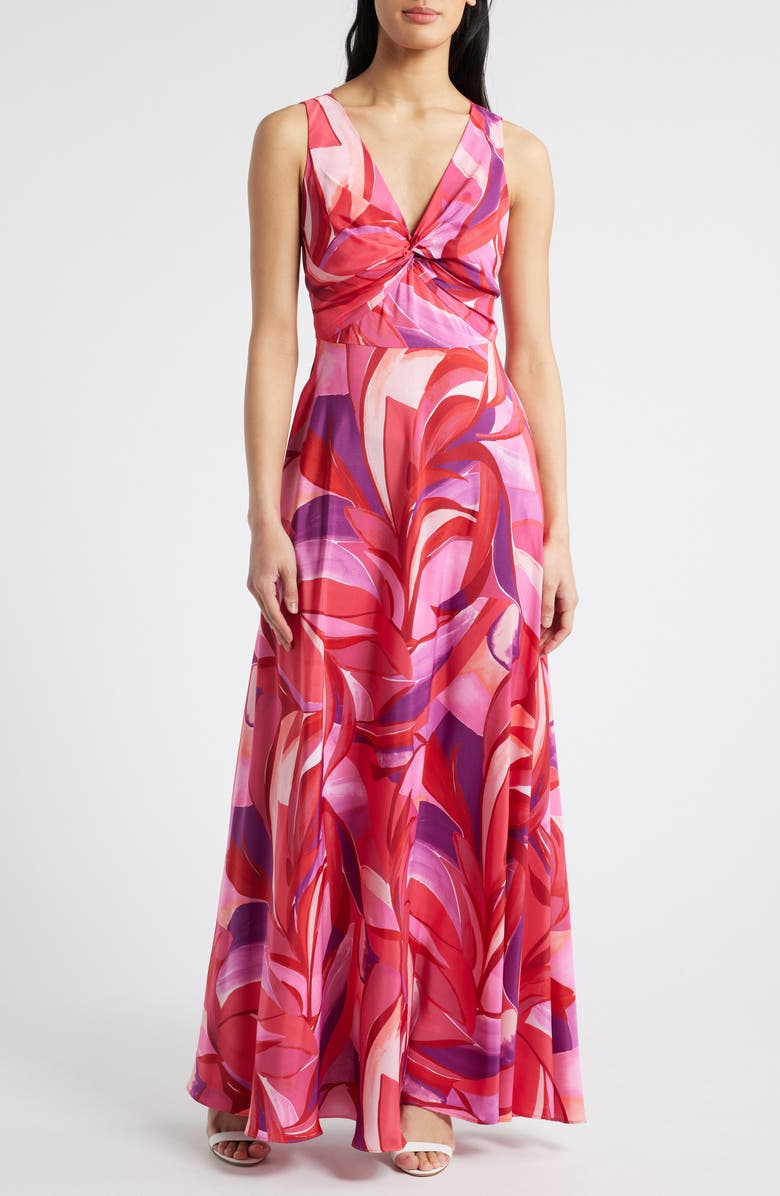 Eliza J Twist Front Sleeveless Evening Dress | Nordstrom