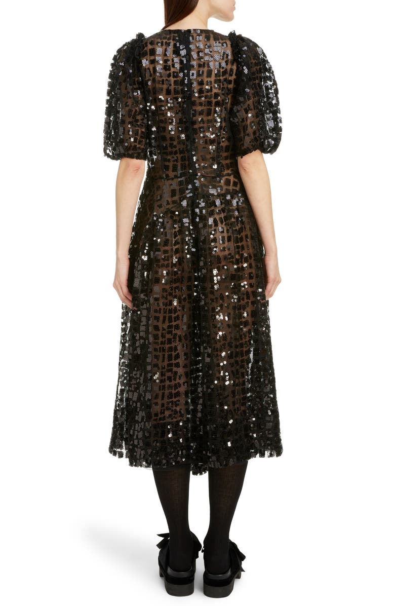 Simone Rocha Sequin Grid Midi Dress | Nordstrom