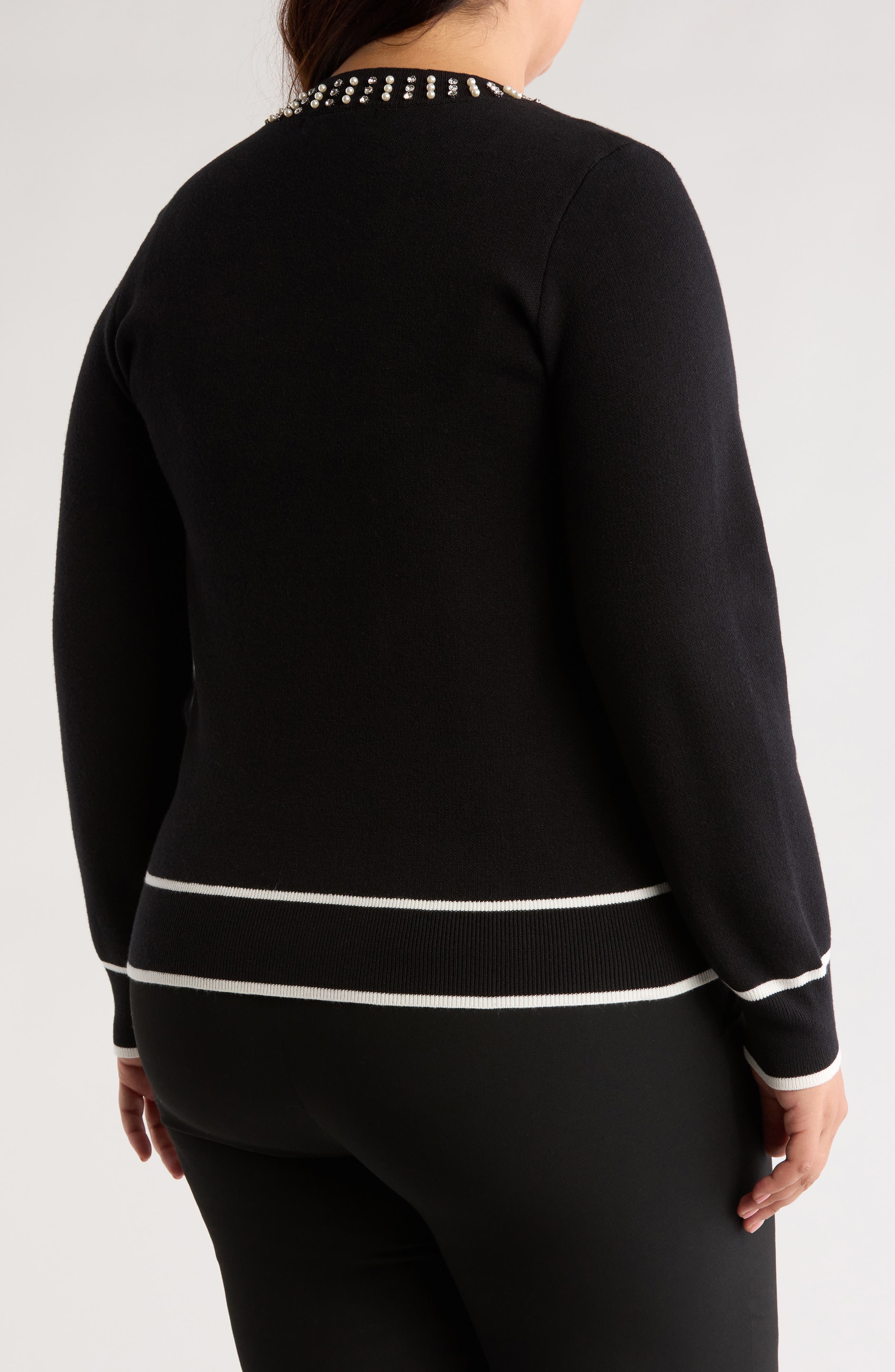 BY DESIGN Milly Embellished Button Front Cardigan | Nordstromrack