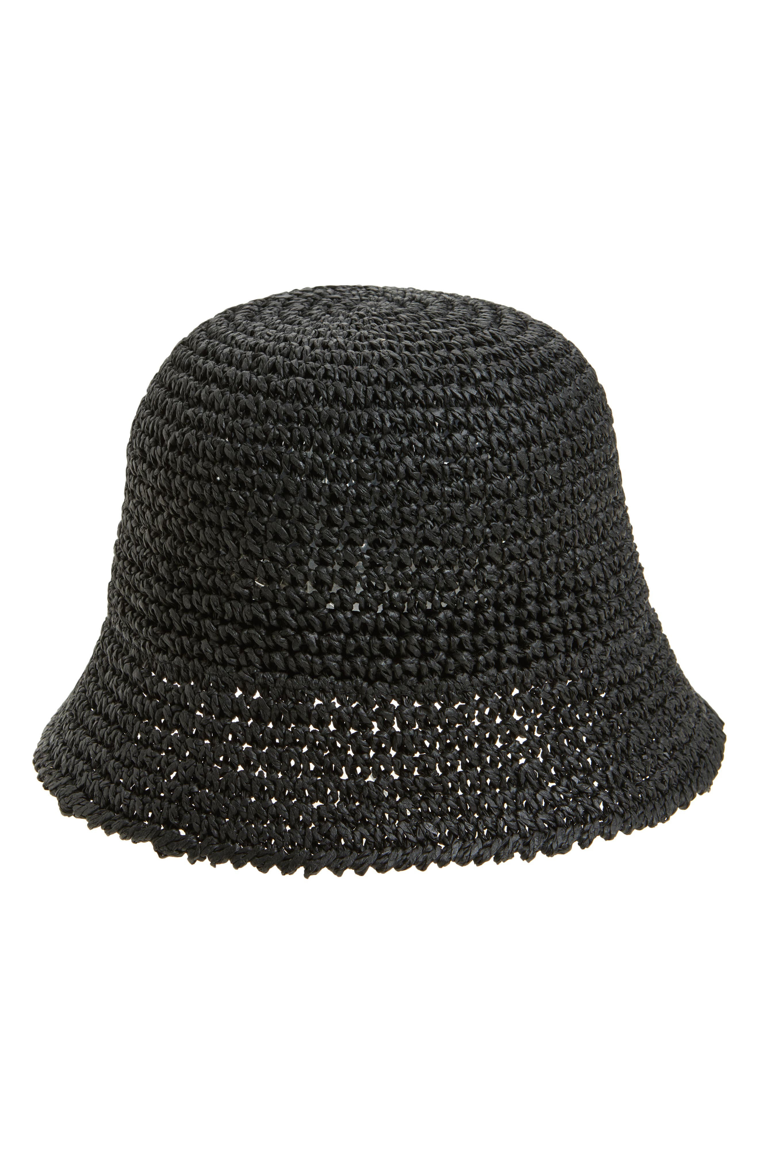 BP. Crochet Stitch Straw Bucket Hat | Nordstrom