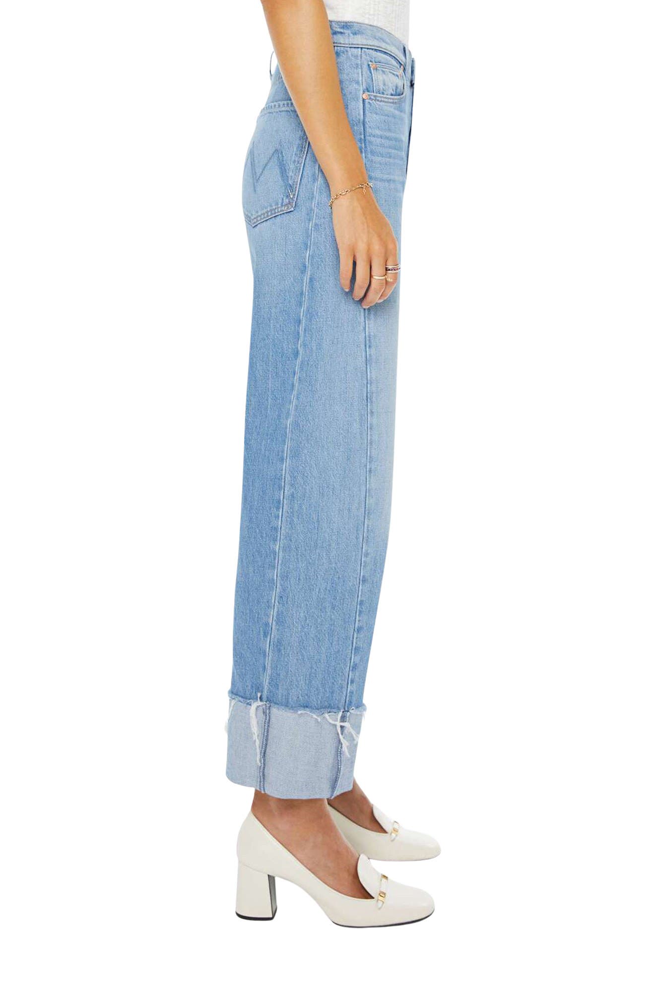 MOTHER The Half-Pipe Frayed High Waist Ankle Barrel Jeans | Nordstrom