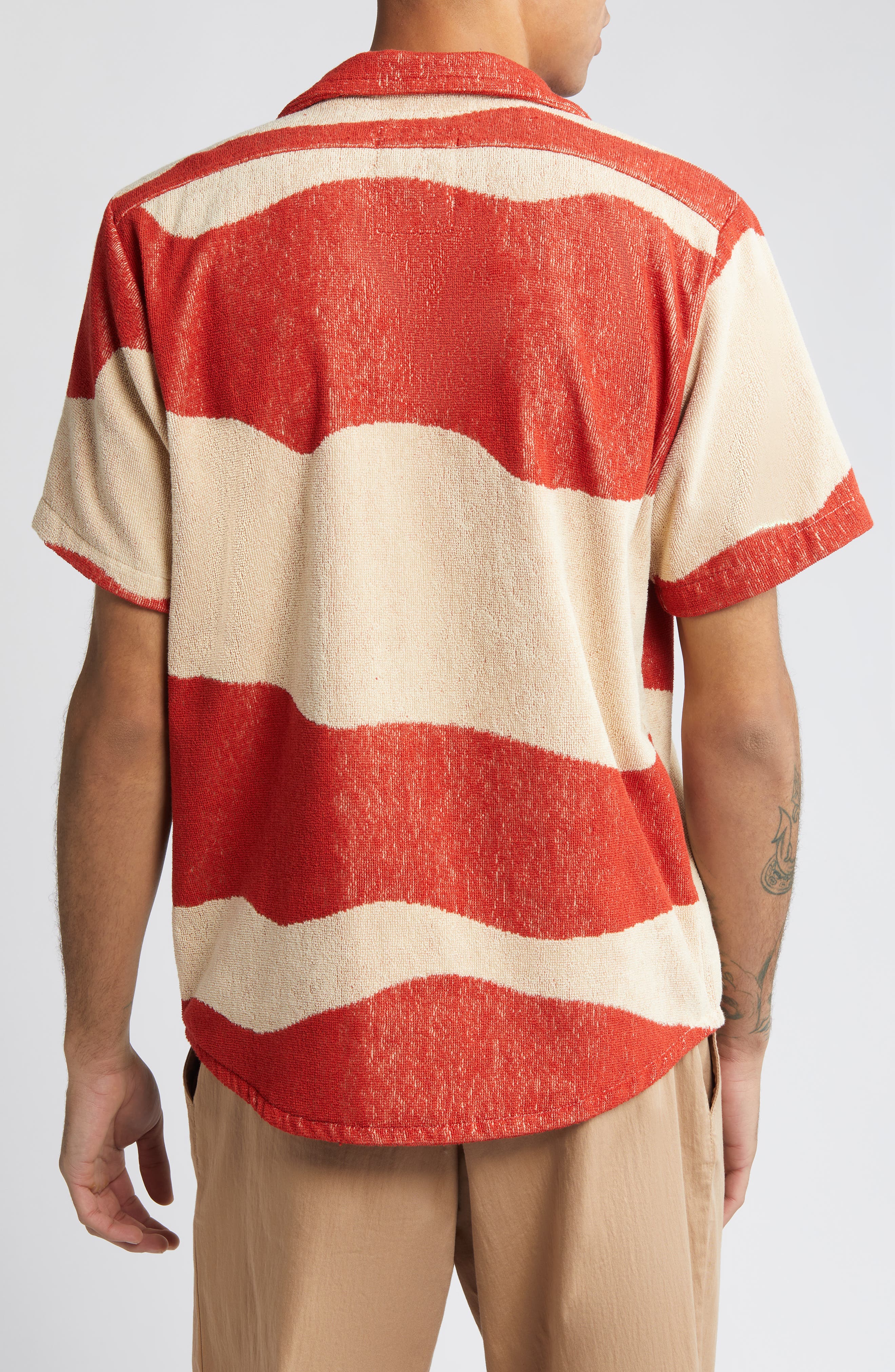 OAS Amber Dune Terry Cloth Camp Shirt | Nordstrom