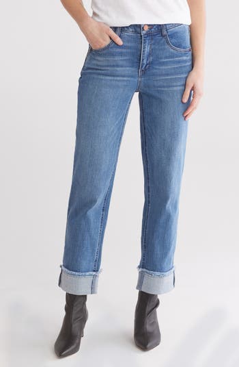Democracy High Waist Split Frayed Cuff Boyfriend Jeans | Nordstromrack