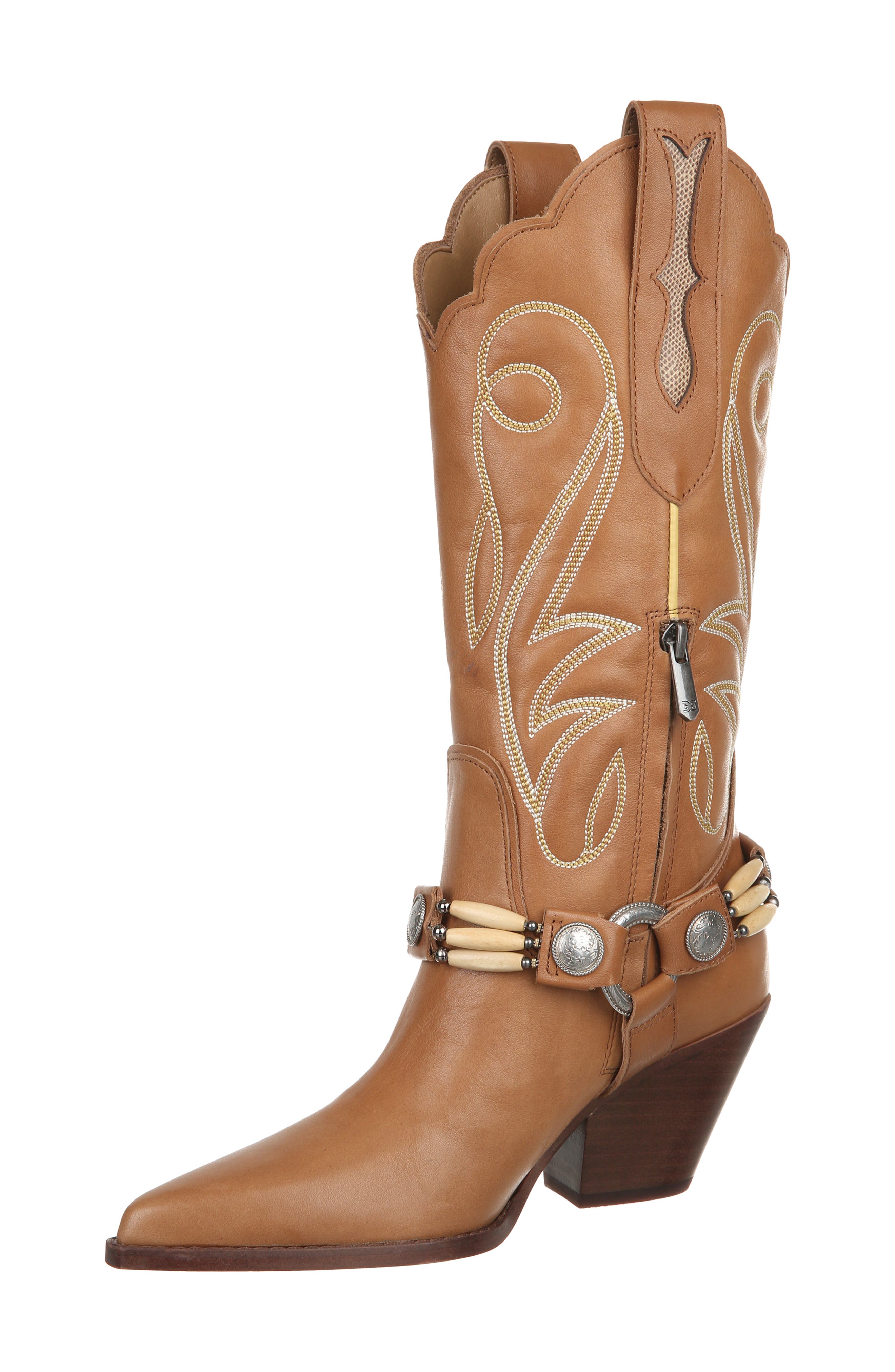 Sam Edelman Jackie Harness Pointed Toe Western Boot (Women) | Nordstromrack