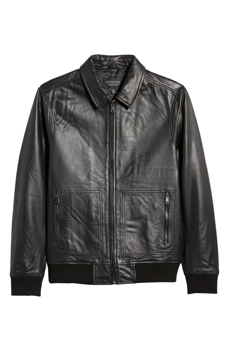 Nordstrom Men's Leather Bomber Jacket | Nordstromrack