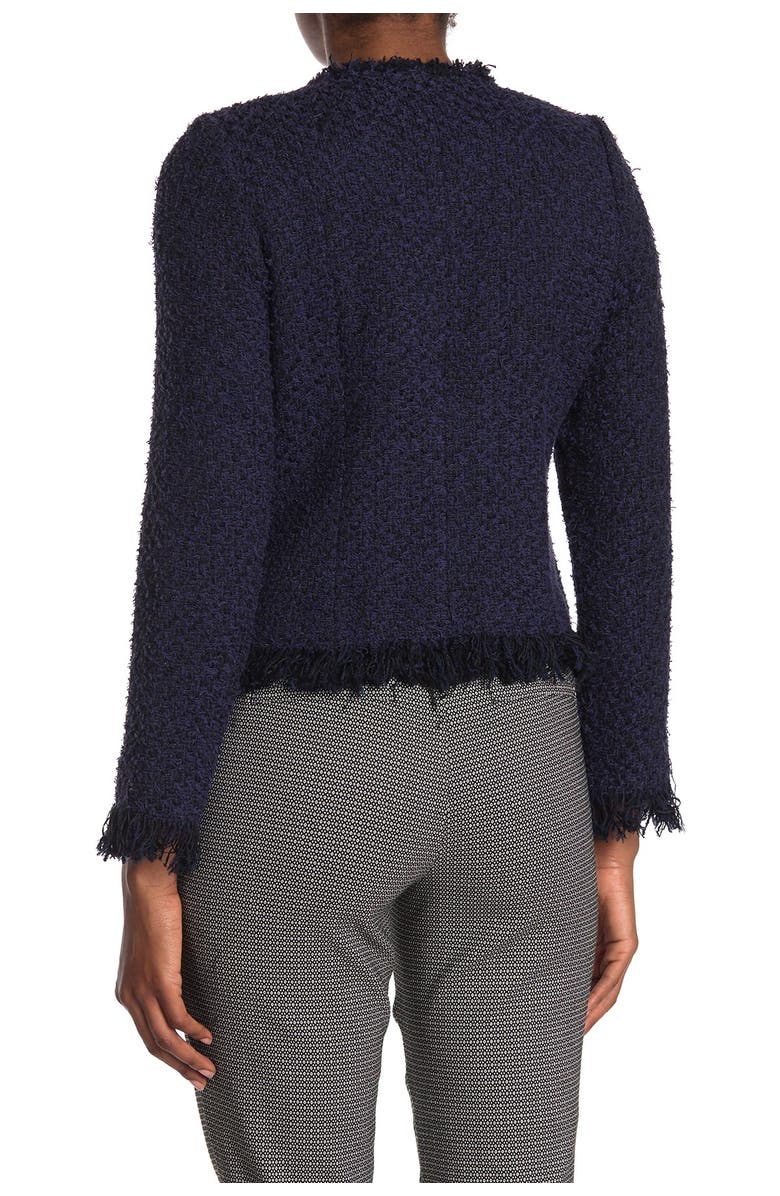 Rebecca Taylor Fringe Cotton & Virgin Wool Blend Tweed Jacket ...