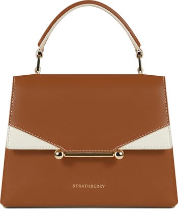 Strathberry Mini Trinity Bicolor Leather Top Handle Bag | Nordstrom