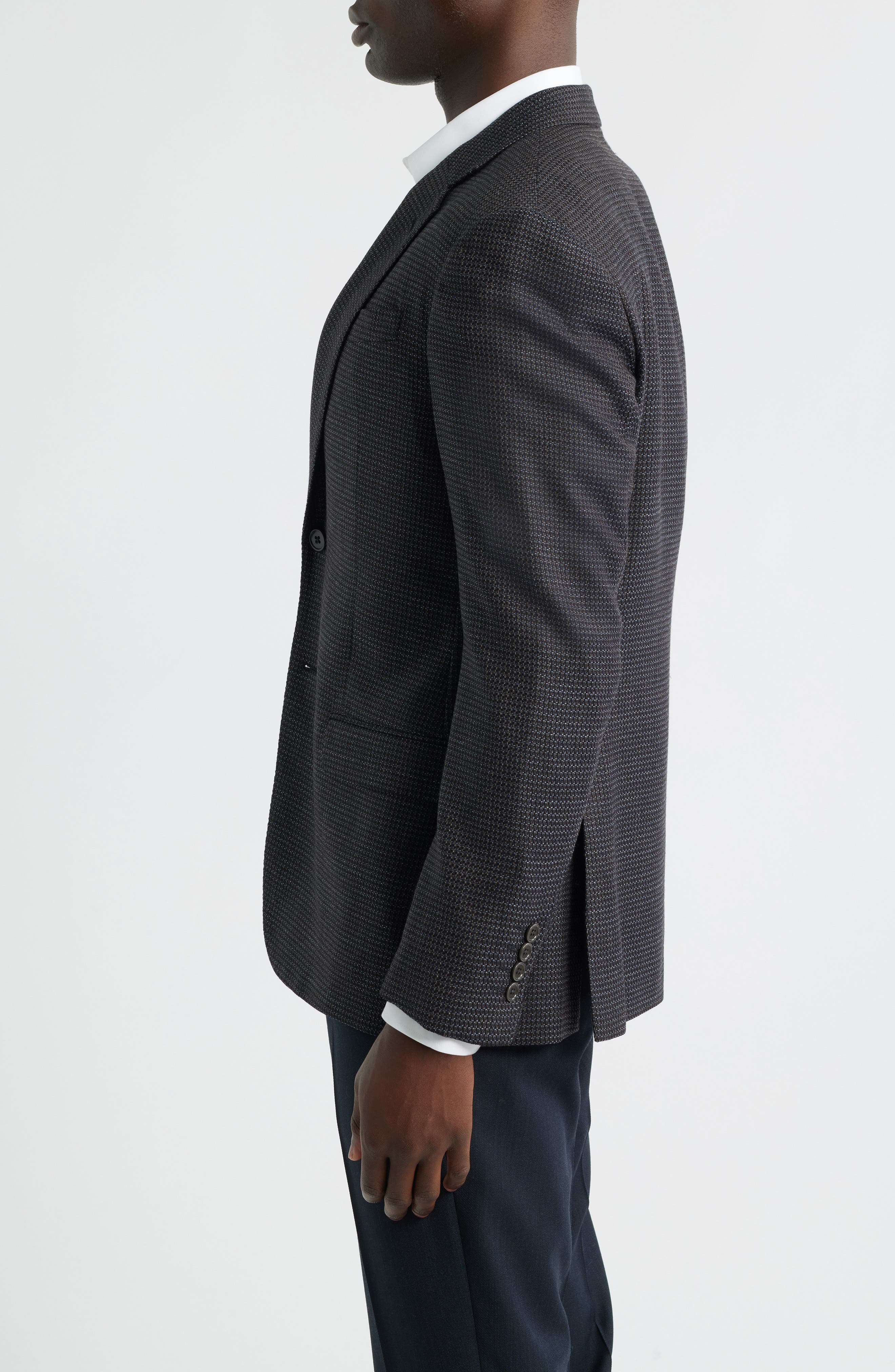Emporio Armani G-Lined Brown Textured Wool & Cashmere Sport Coat ...