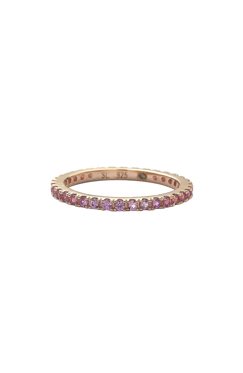 SUZY LEVIAN Rose Gold Plated Sterling Silver Pink Sapphire Ring ...