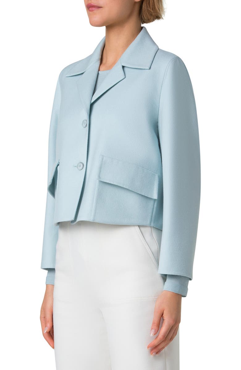 Akris Wes Cashmere Double Face Crop Jacket | Nordstrom