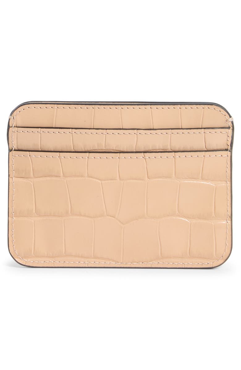 Chloé Mini C Croc Embossed Leather Card Case | Nordstromrack