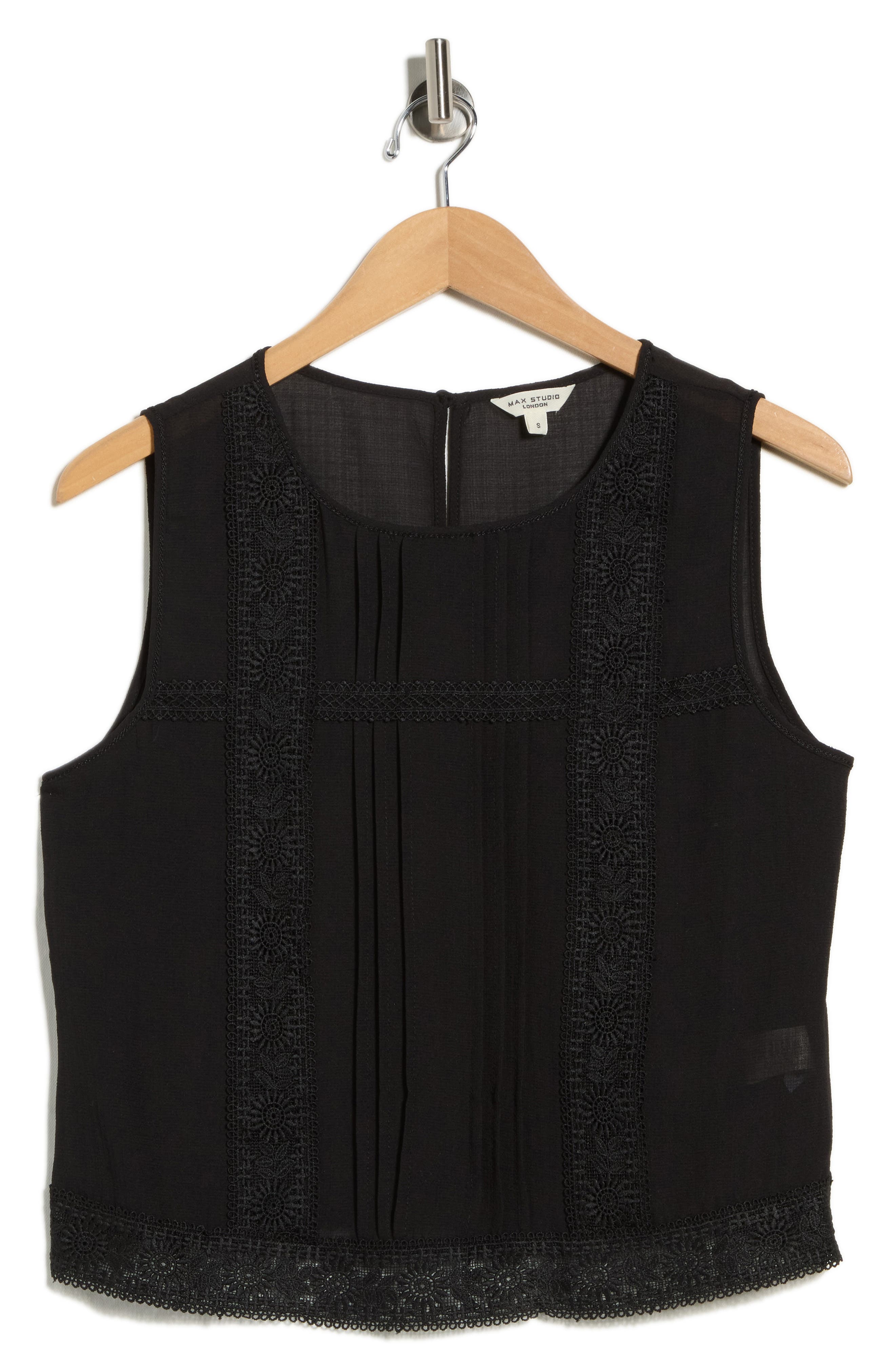 MAX STUDIO Lace Embroidered Tank | Nordstromrack