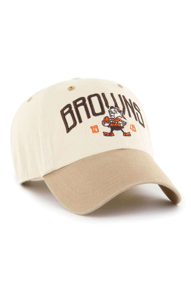 '47 Men's '47 Natural/Tan Cleveland Browns Sierra Clean Up Adjustable ...