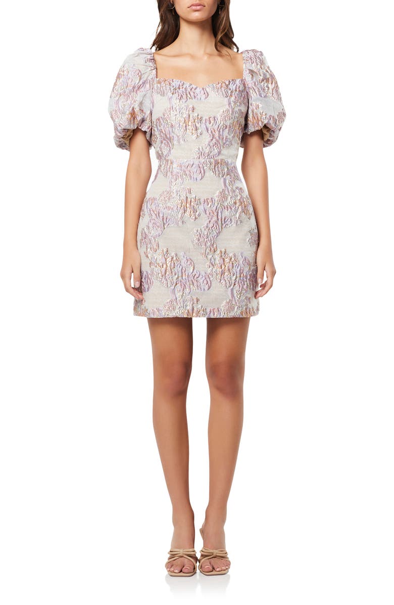 Elliatt Cataleya Textured Puff Sleeve Minidress | Nordstromrack