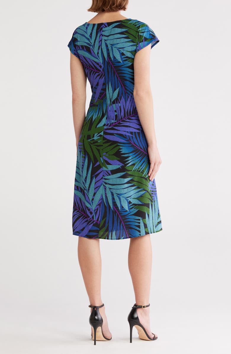 Connected Apparel Tie Waist Mock Wrap Dress | Nordstromrack