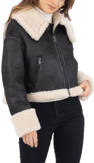 Frye Faux Shearling Aviator Jacket | Nordstromrack