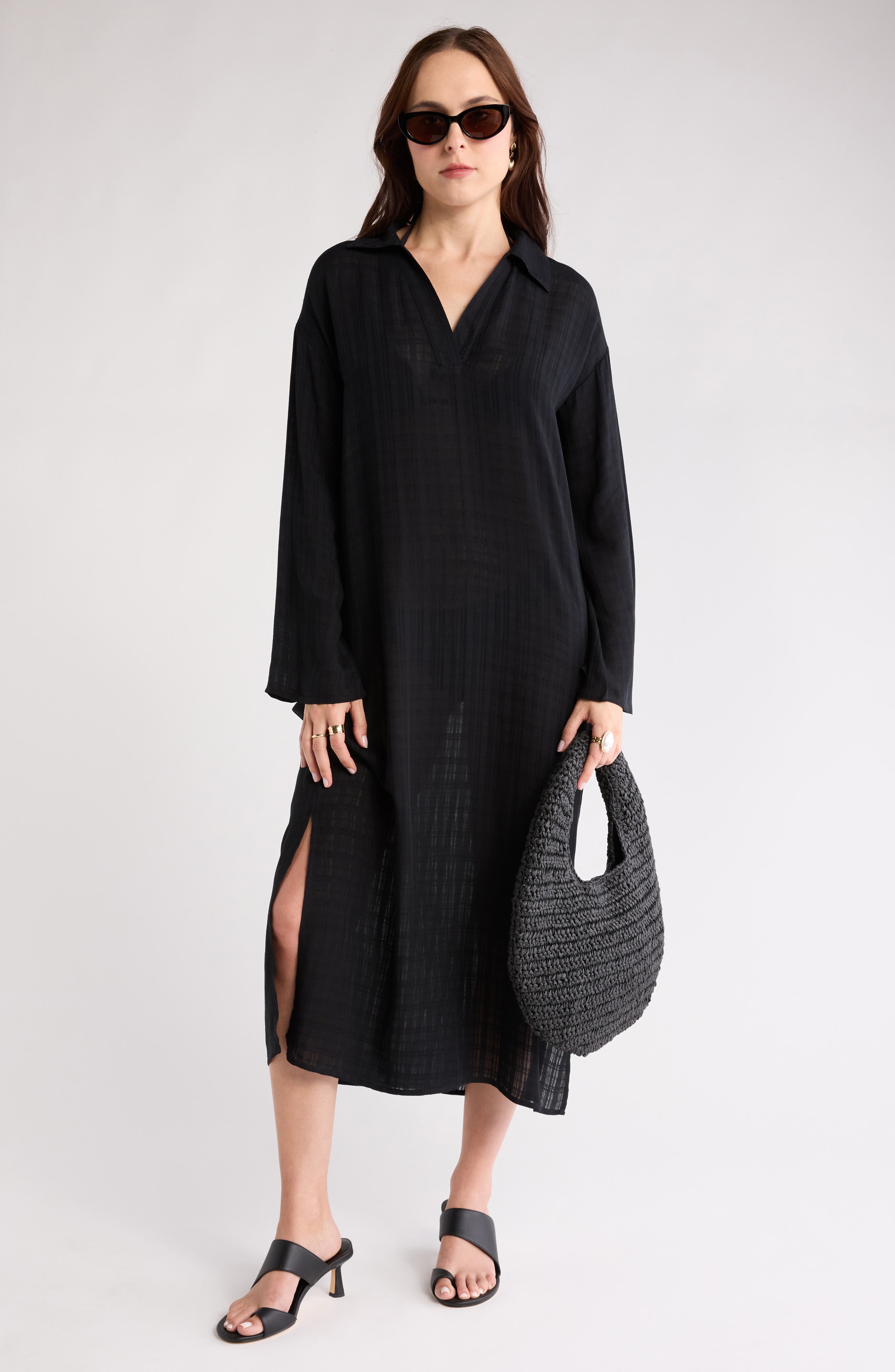 NORDSTROM RACK Long Sleeve Cover-Up Dress | Nordstromrack