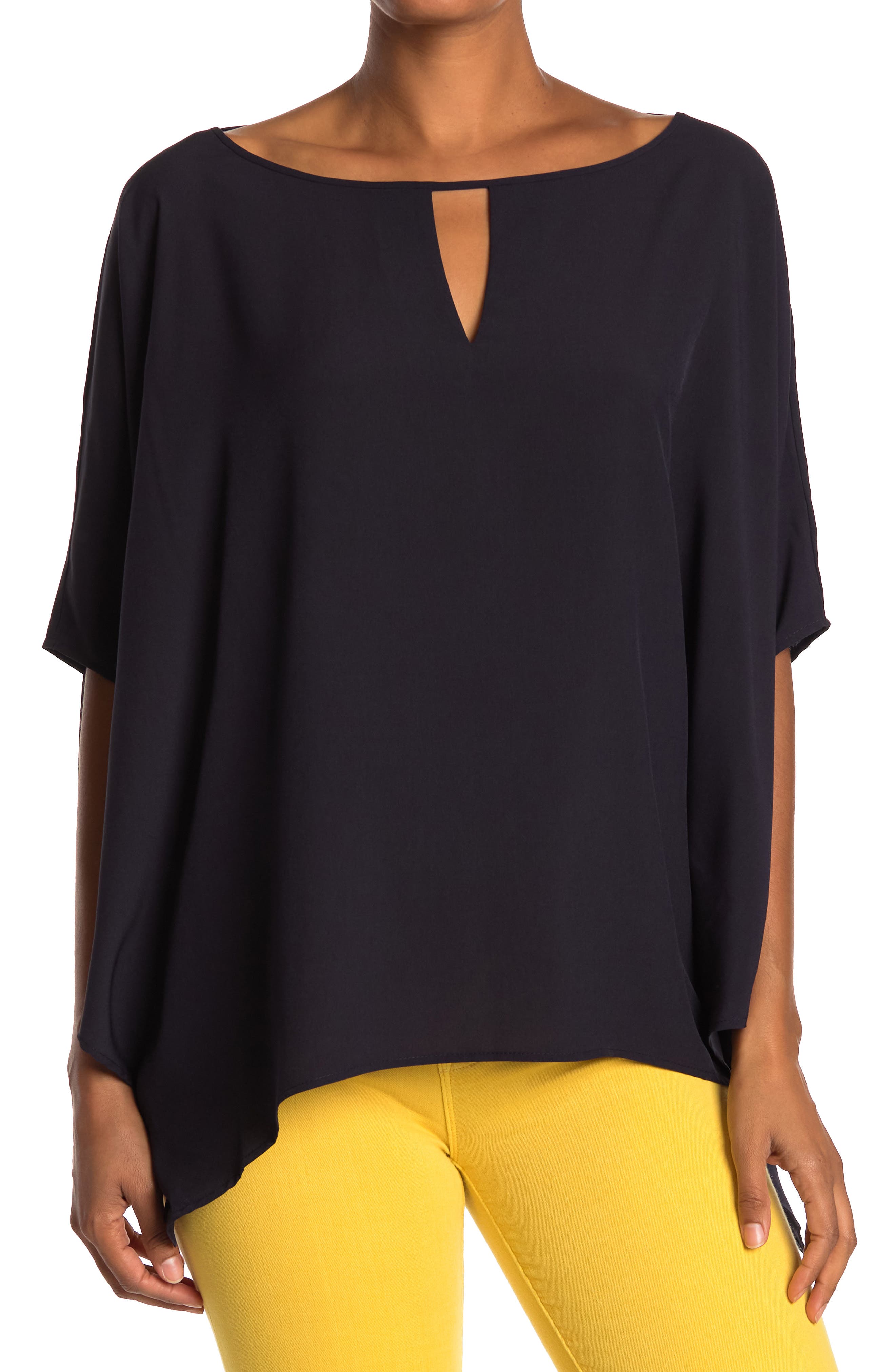 French Connection Alicia Keyhole Crepe Blouse | Nordstromrack