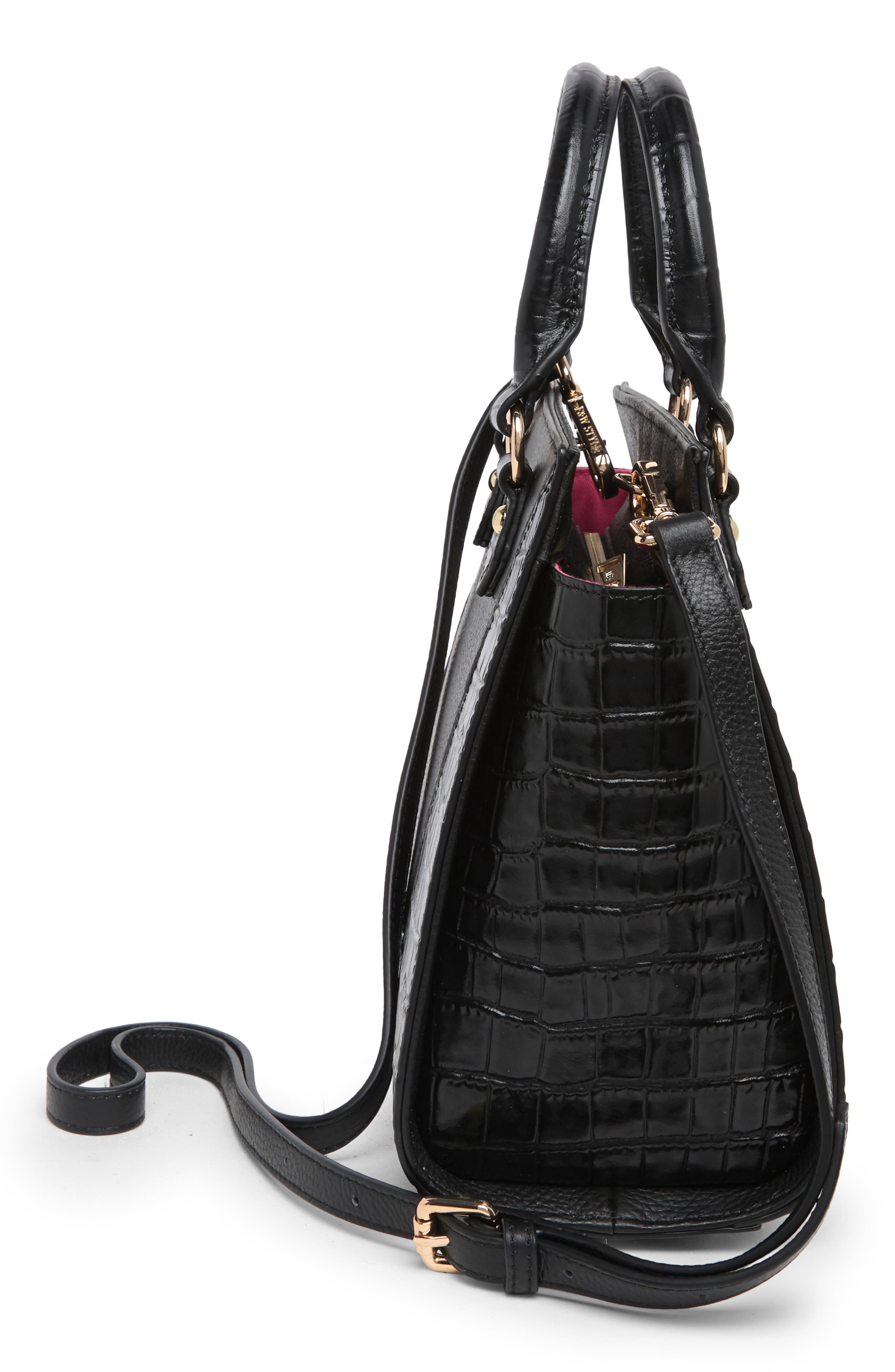 F&W Style Bella Croc Embossed Leather Satchel | Nordstromrack