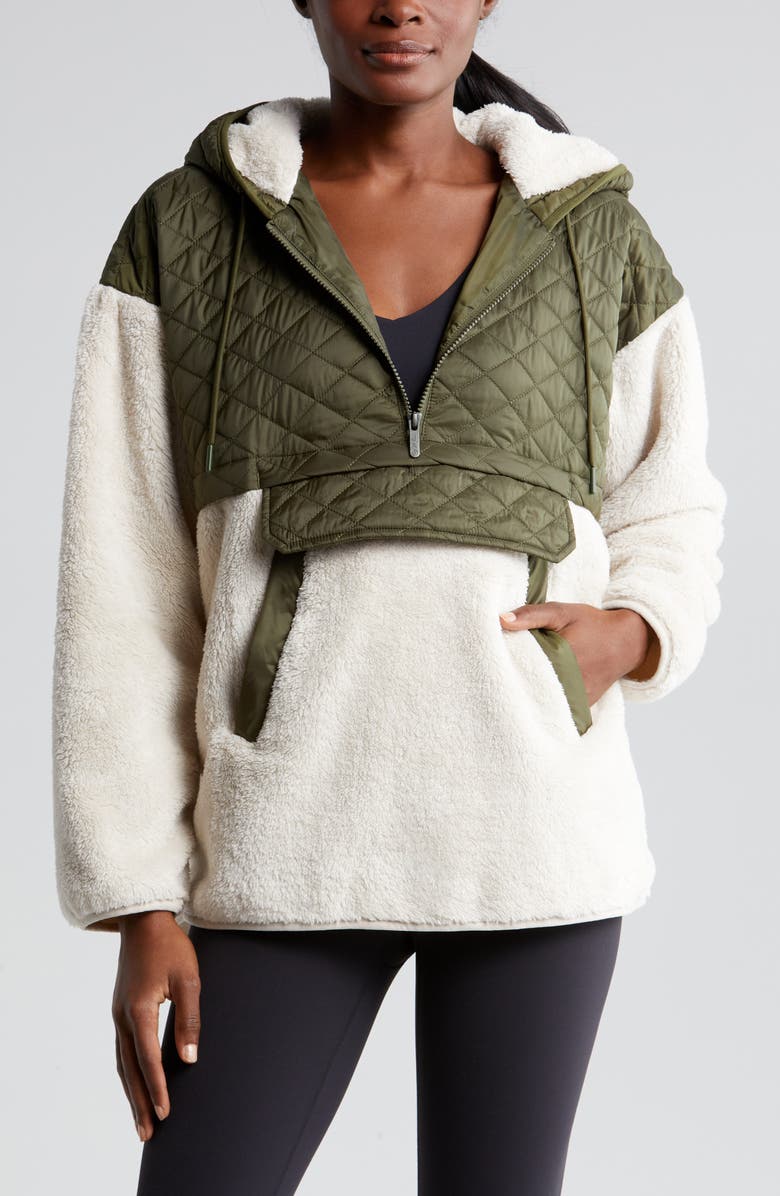 Zella Hybrid Faux Shearling Hoodie | Nordstromrack