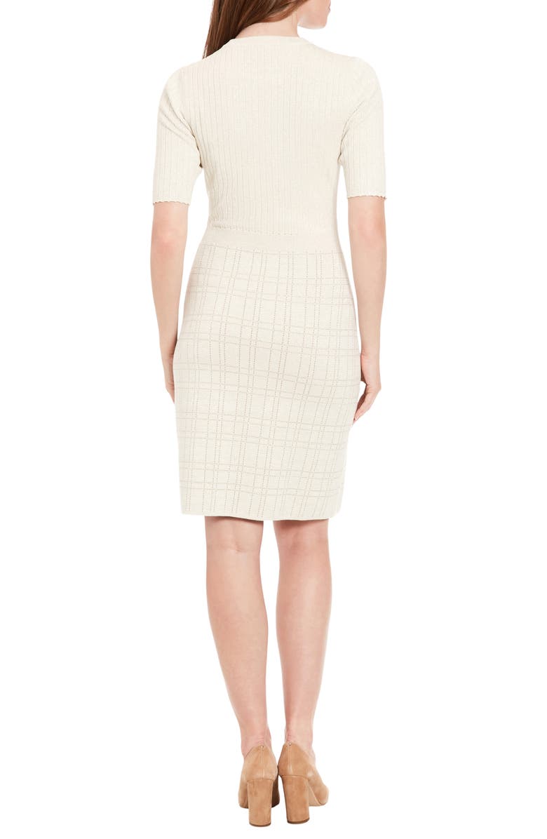 London Times Short Sleeve Jacquard Sheath Dress | Nordstromrack