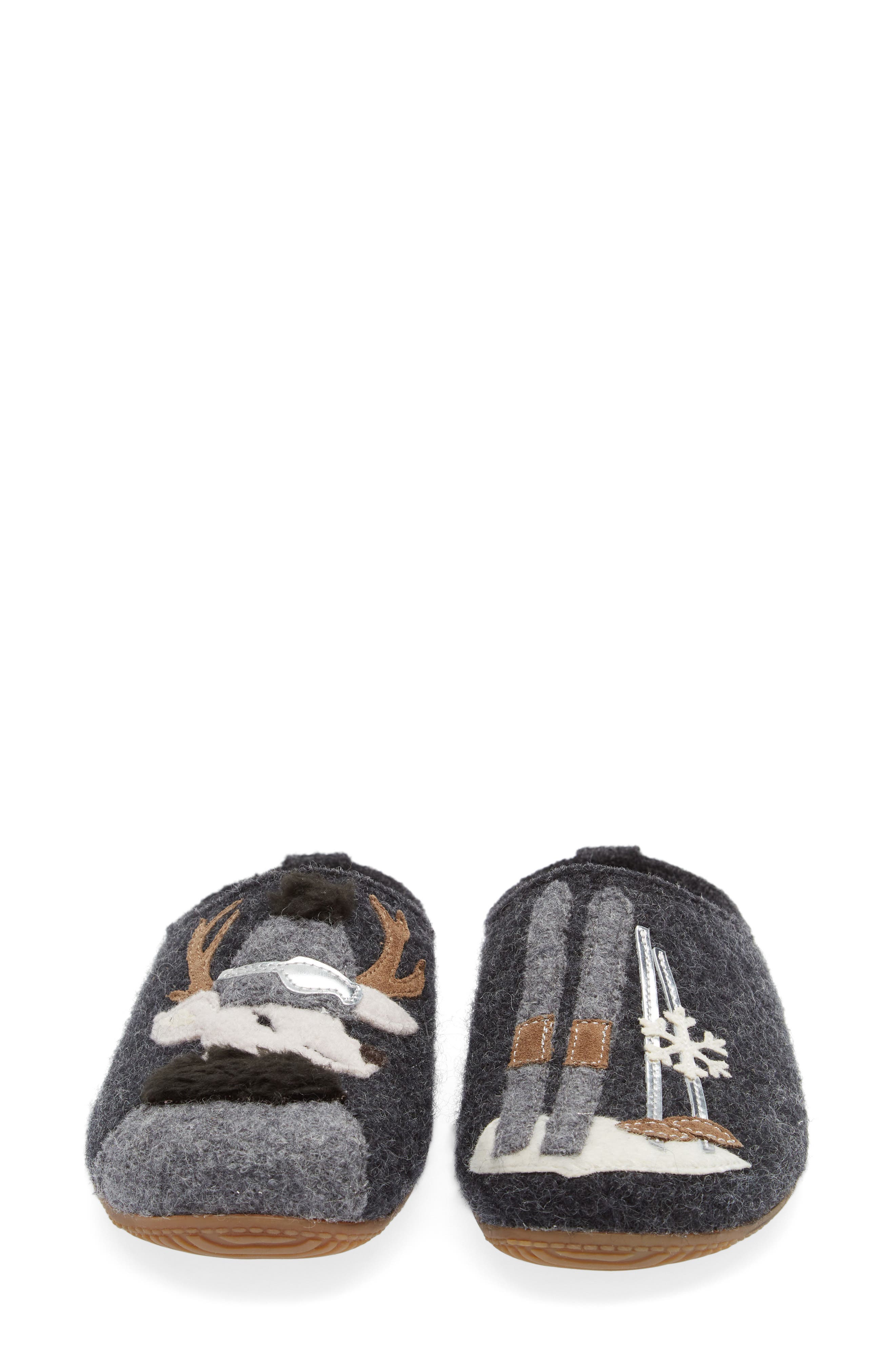 Living Kitzbühel Deer Skier Open Heel Wool Slipper (Women) | Nordstrom